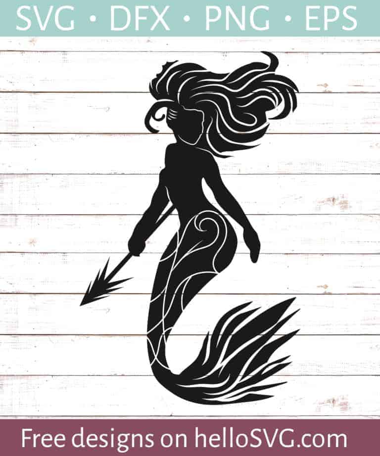 Bad Ass Mermaid SVG - Free SVG files | HelloSVG.com