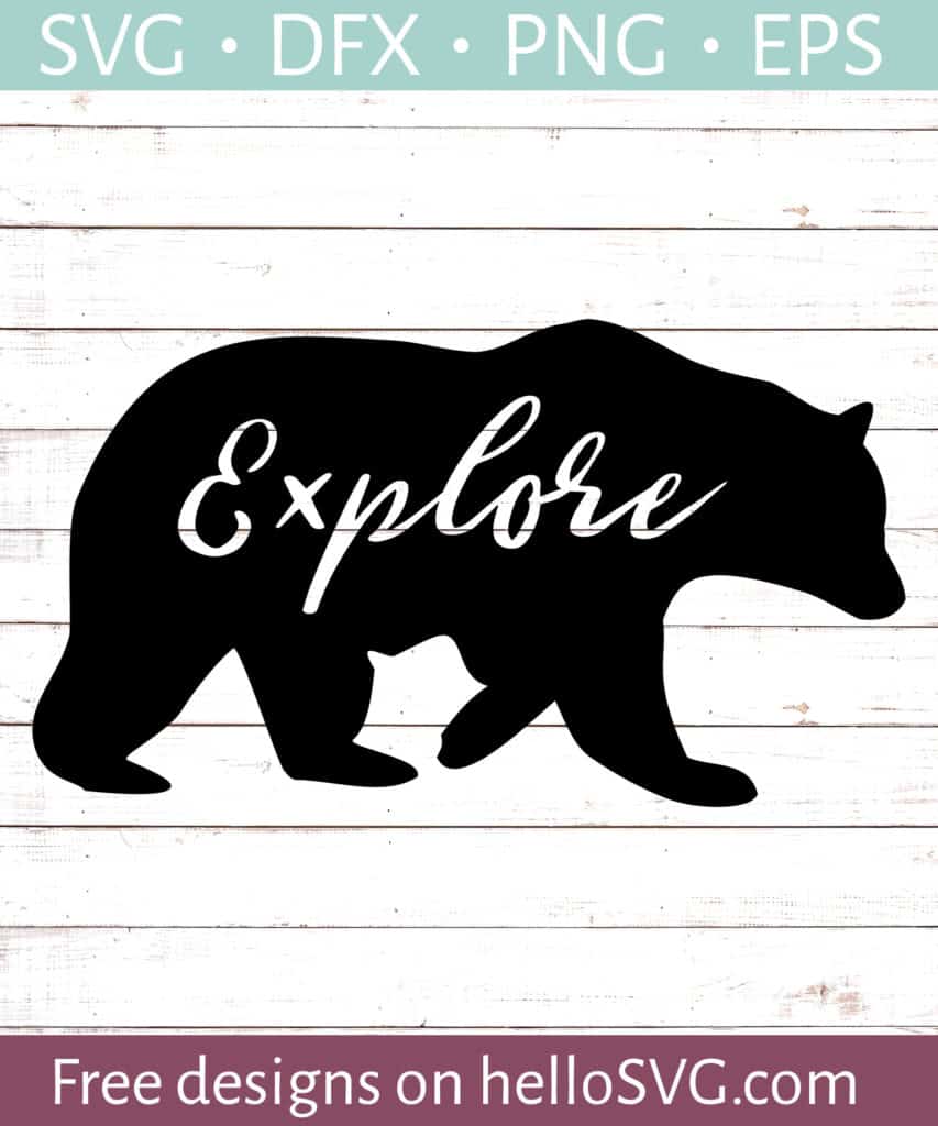 Explore Bear #1 SVG - Free SVG files | HelloSVG.com
