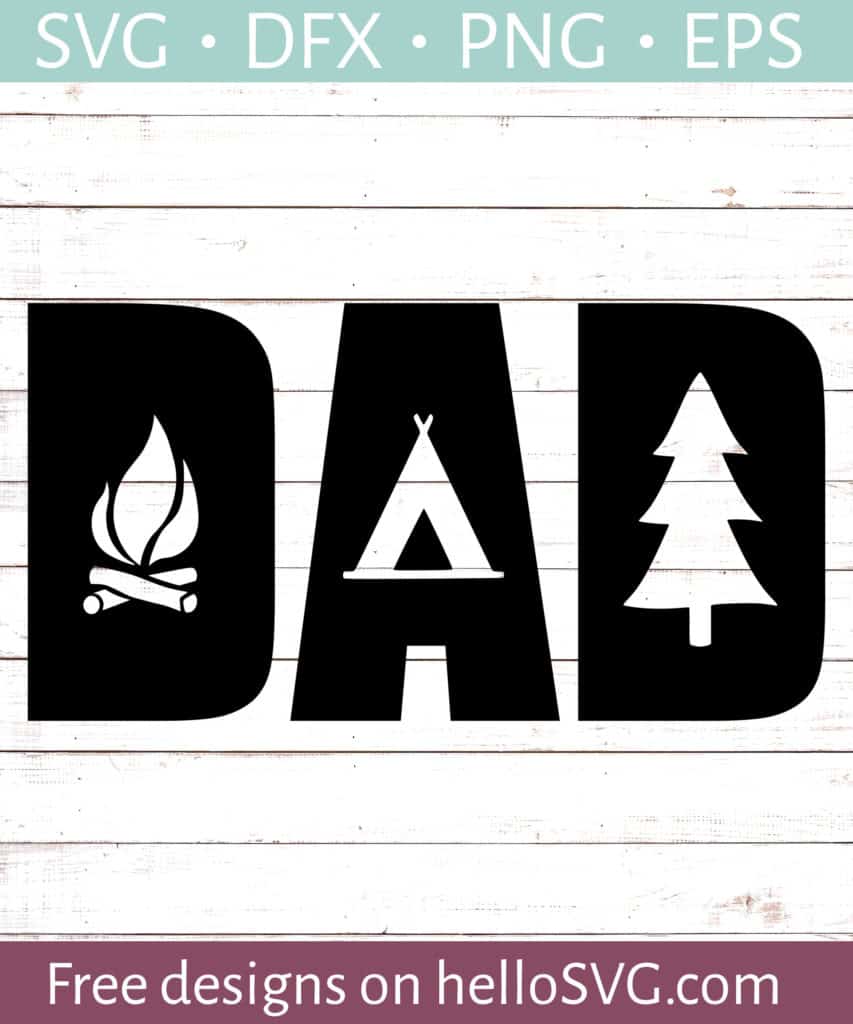 Camping Dad SVG - Free SVG files | HelloSVG.com