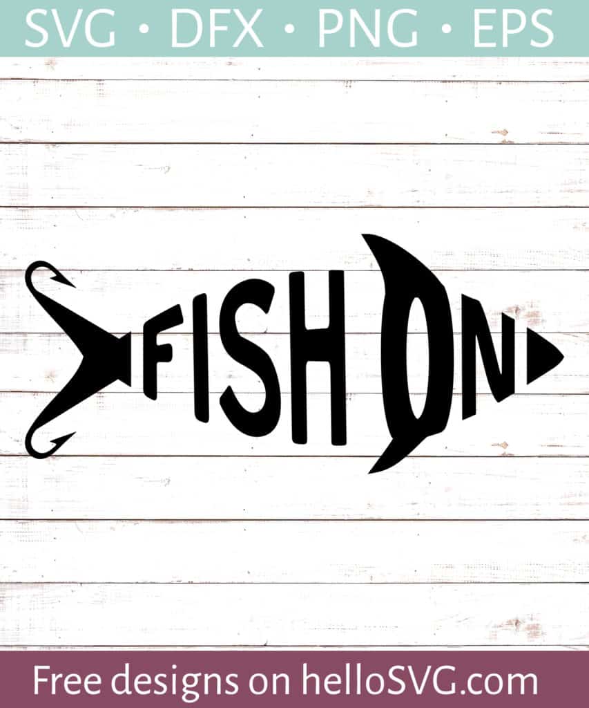 Fish On! #2 SVG - Free SVG files | HelloSVG.com