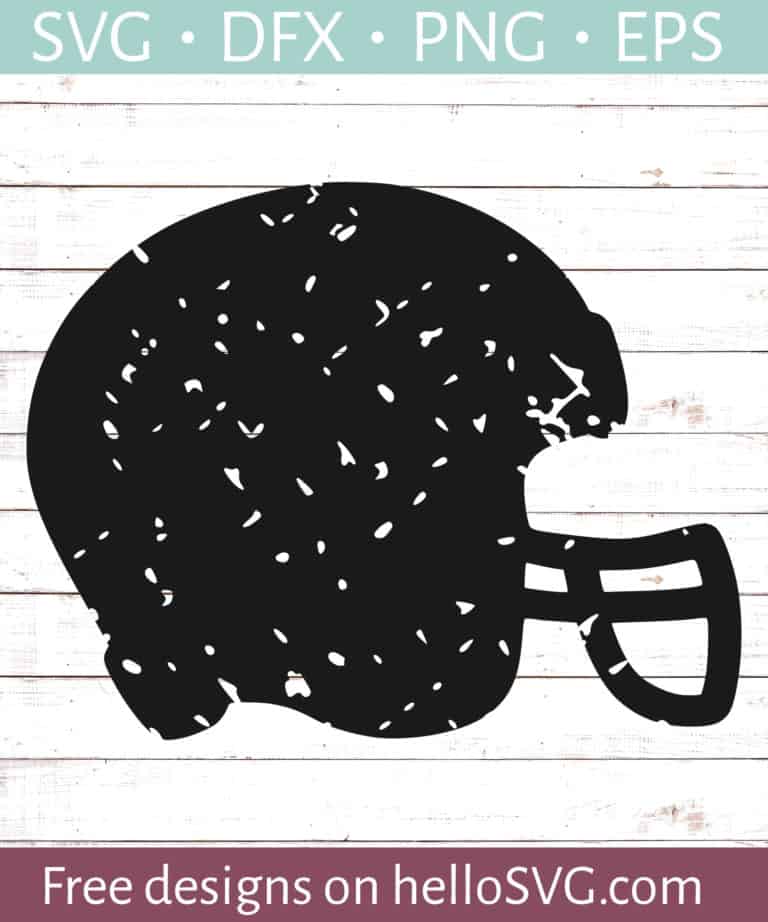Football Helmet - Distressed SVG - Free SVG files | HelloSVG.com