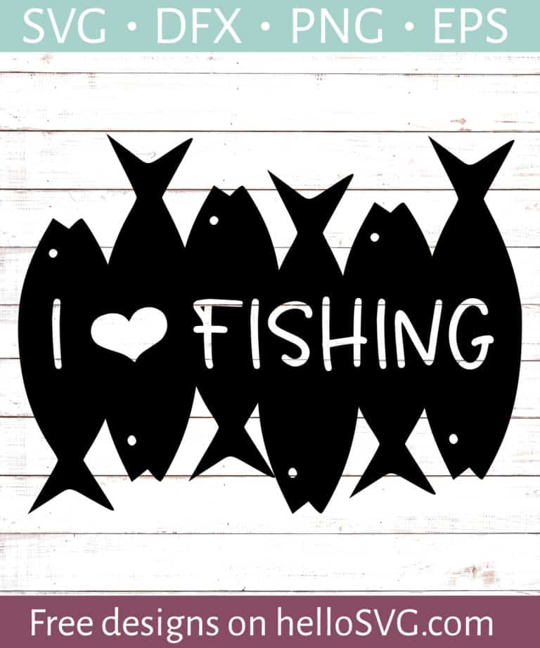 I Love Fishing #2 SVG - Free SVG files | HelloSVG.com