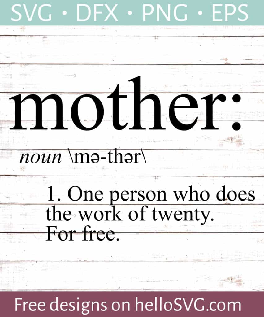 Mother - Definition SVG - Free SVG files | HelloSVG.com