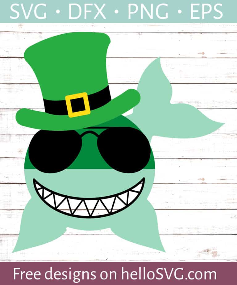 St Patricks Day Shark - Boy SVG - Free SVG files | HelloSVG.com