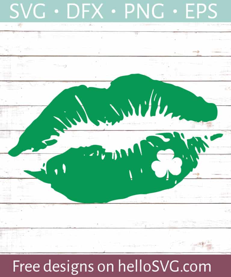 St Patricks Day Lips SVG - Free SVG files | HelloSVG.com