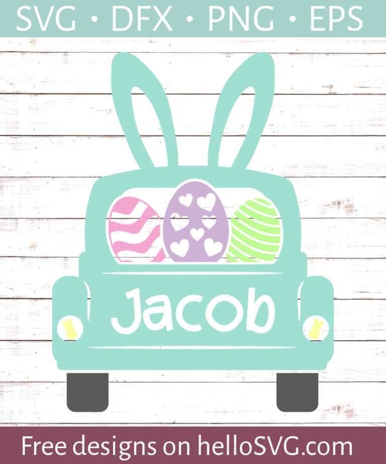 Vintage Truck With Easter Eggs #1 SVG - Free SVG files | HelloSVG.com