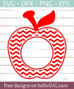 Chevron Apple Monogram SVG - Free SVG files | HelloSVG.com