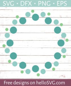 Circle Monogram Frame #14 SVG - Free SVG files | HelloSVG.com