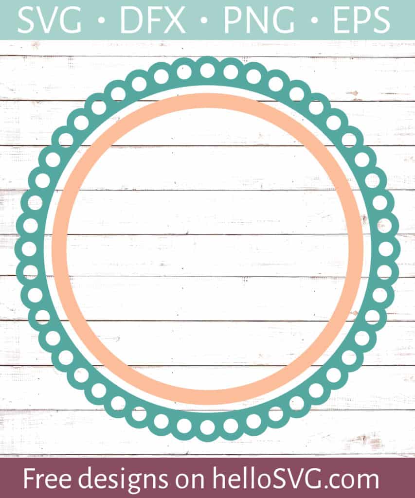 Circle Monogram Frame #16 SVG - Free SVG files | HelloSVG.com