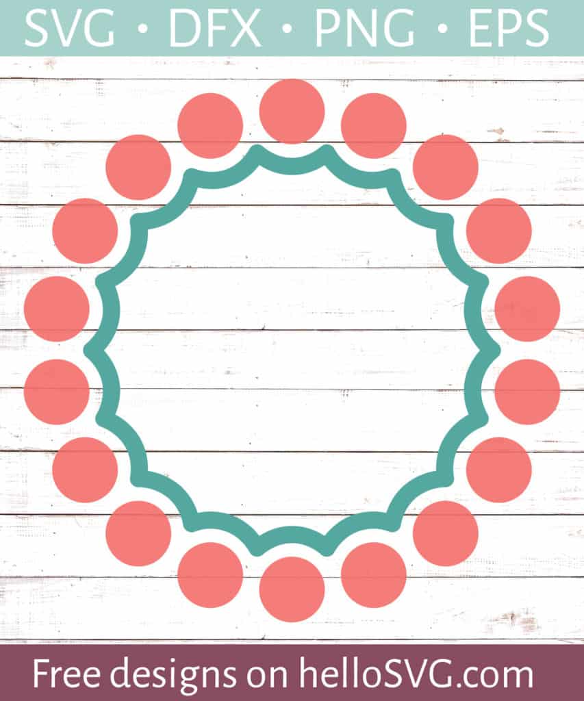 Circle Monogram Frame #17 SVG - Free SVG files | HelloSVG.com