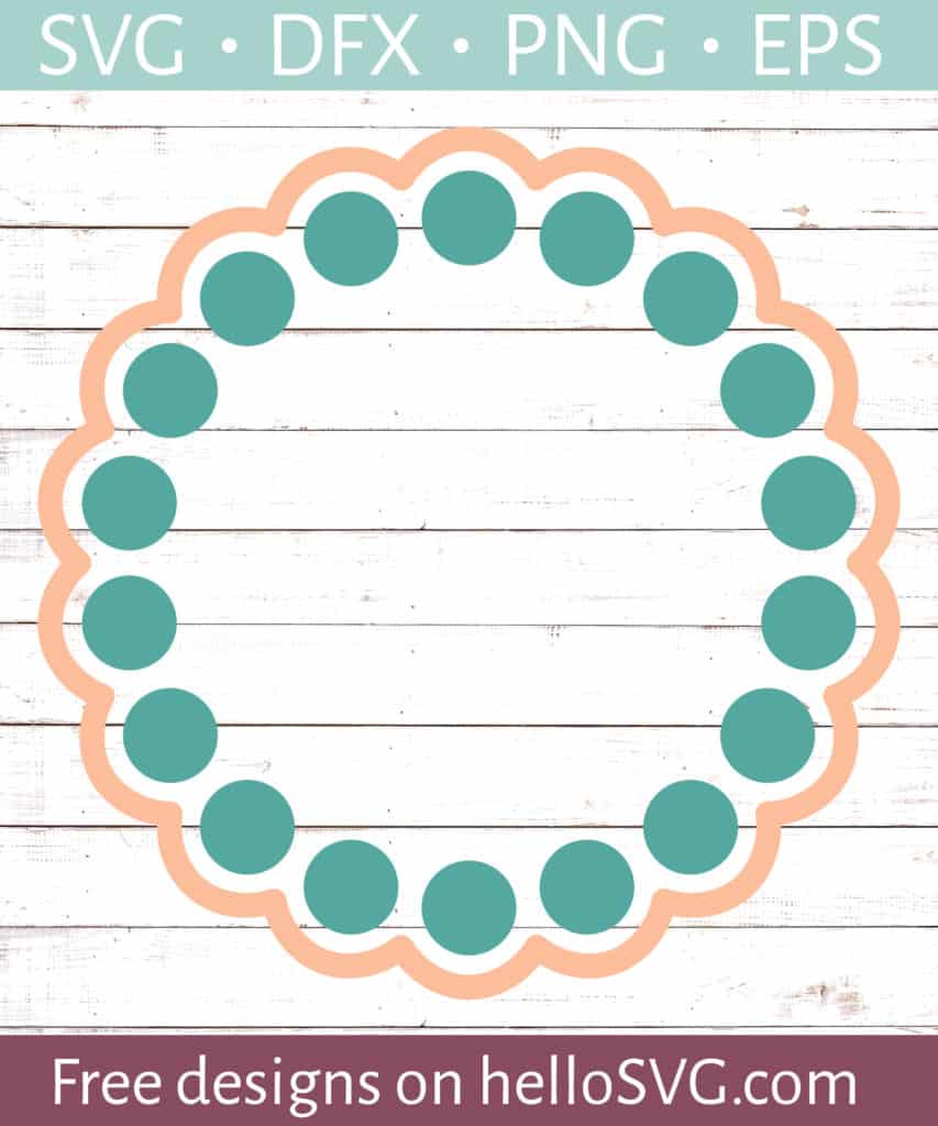 Circle Monogram Frame #18 SVG - Free SVG files | HelloSVG.com