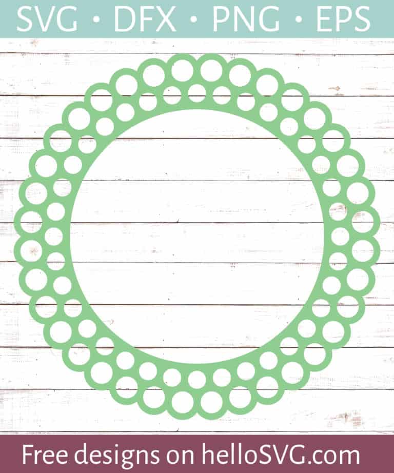 Circle Monogram Frame #21 SVG - Free SVG files | HelloSVG.com