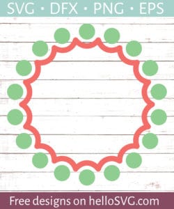 Circle Monogram Frame #23 SVG - Free SVG files | HelloSVG.com