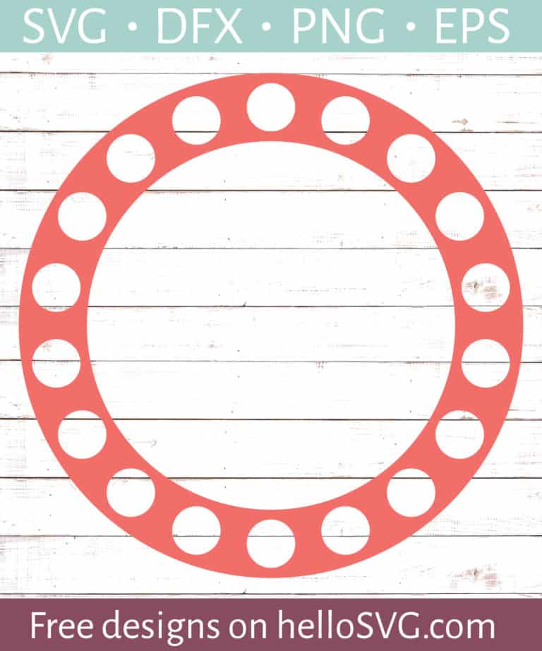 Circle Monogram Frame #24 SVG - Free SVG files | HelloSVG.com