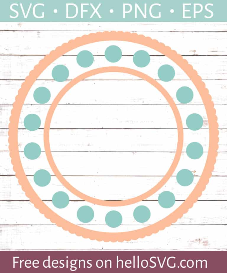 Circle Monogram Frame #8 SVG - Free SVG files | HelloSVG.com