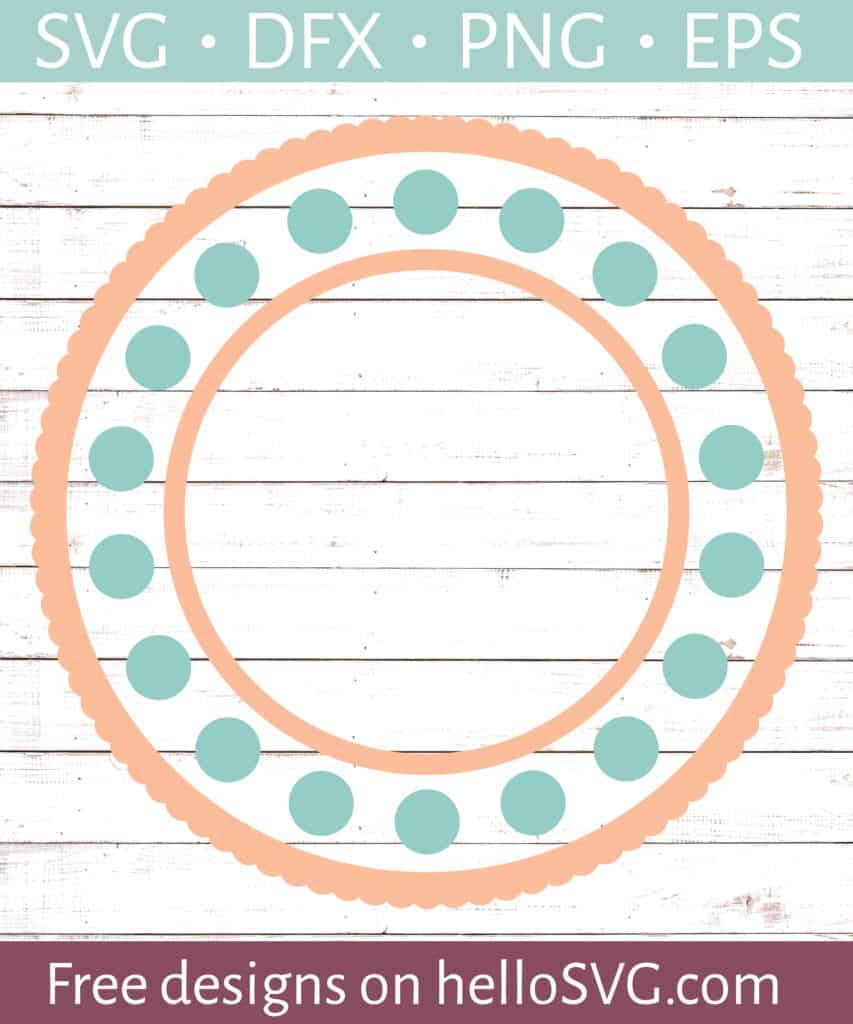 Circle Monogram Frame #8 SVG - Free SVG files | HelloSVG.com