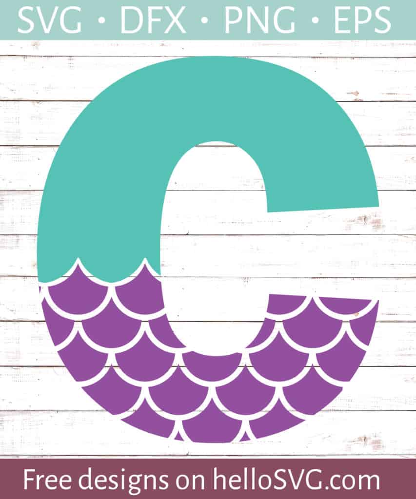 Mermaid Font C SVG - Free SVG files | HelloSVG.com