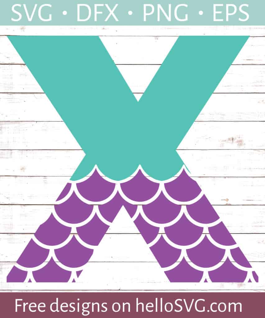 Mermaid Font X SVG - Free SVG files | HelloSVG.com