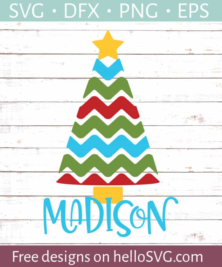 Chevron Christmas Tree SVG - Free SVG files | HelloSVG.com