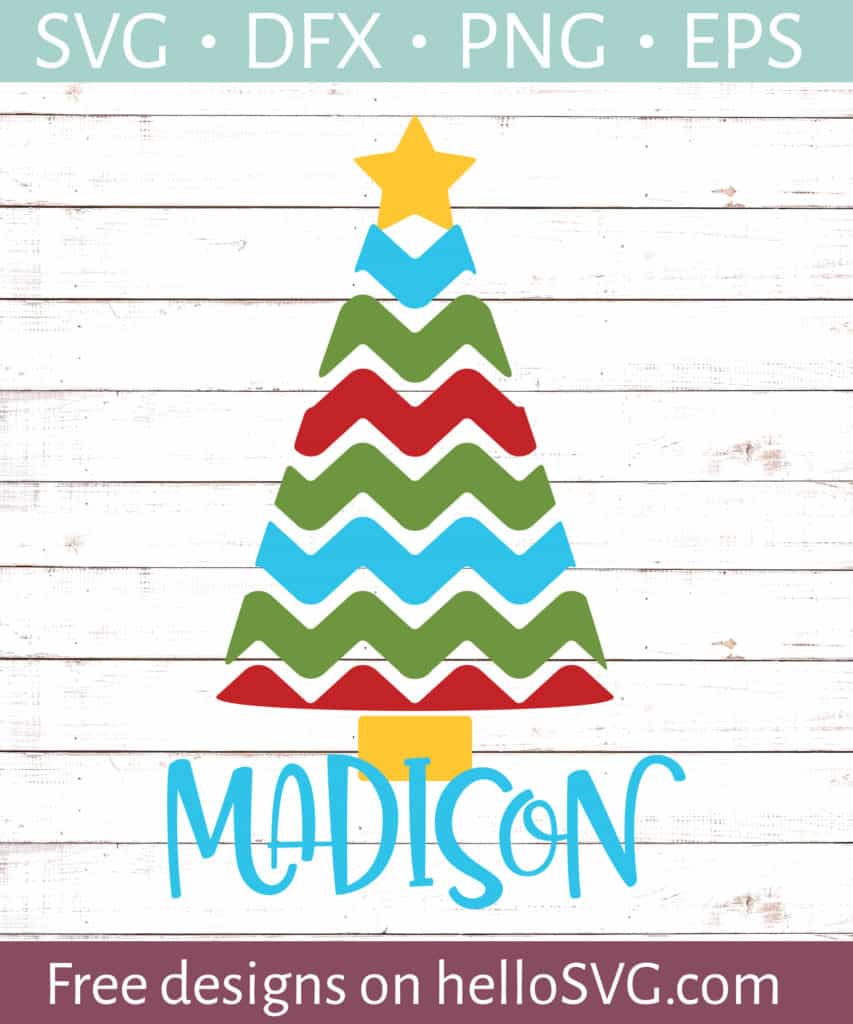Chevron Christmas Tree SVG - Free SVG files | HelloSVG.com