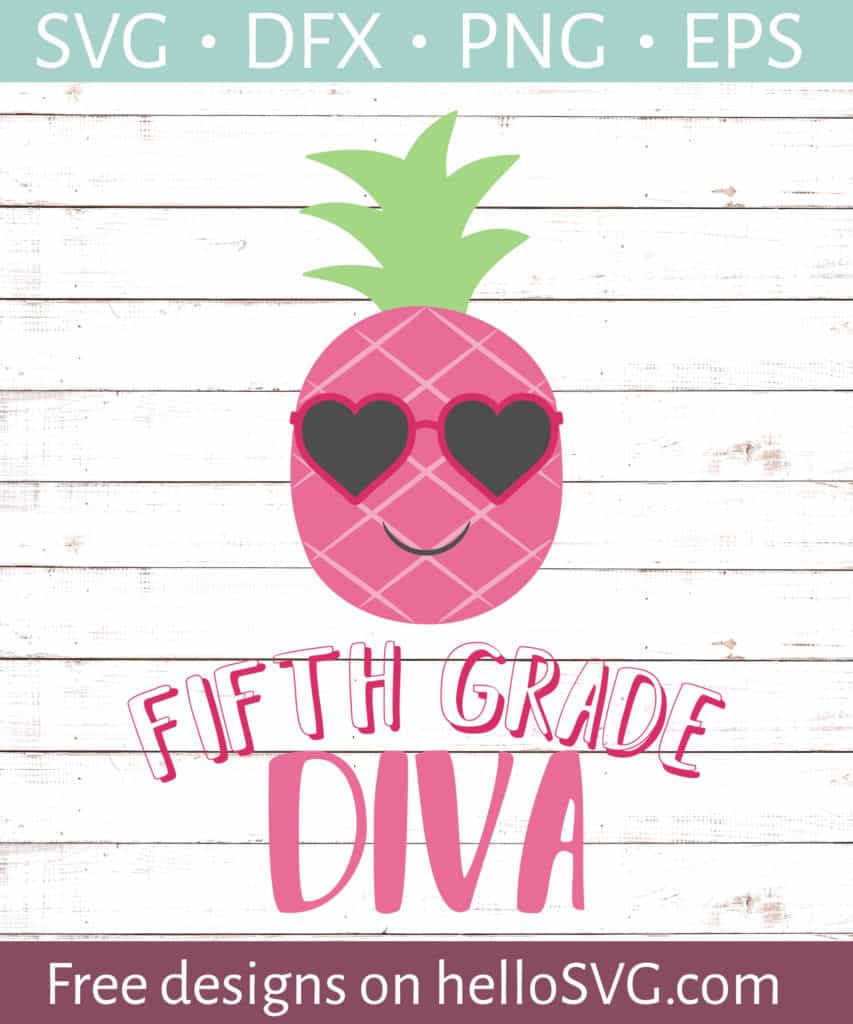 Fifth Grade Diva SVG - Free SVG files | HelloSVG.com