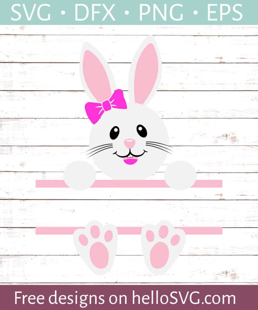 Easter Bunny Monogram For Girls #2 SVG - Free SVG files | HelloSVG.com