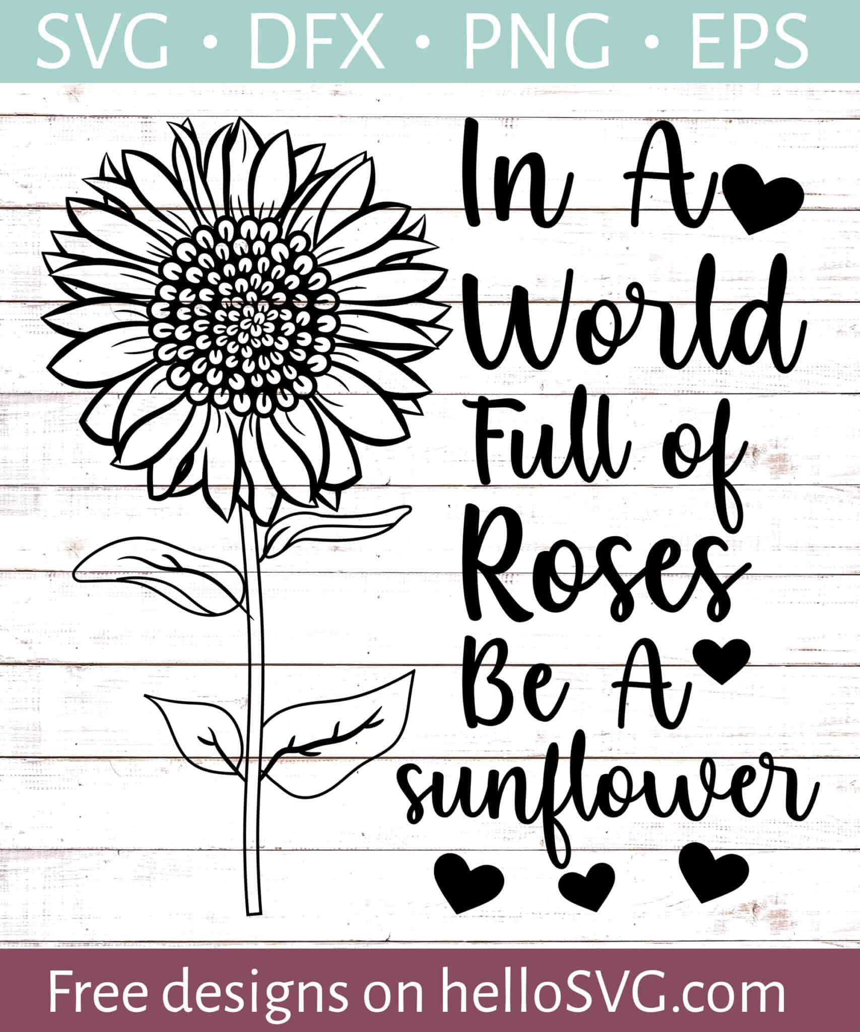 Be A Sunflower #2 SVG - Free SVG files | HelloSVG.com